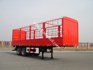China 13m-2 Axles-30T-Rail Side Flat Bed container semi trailer supplier