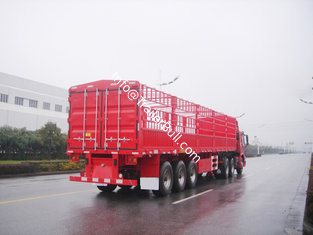 China 40 feet-3 Axles-35T-Single Tire-Light Rail Side Flat Bed container semi trailer supplier
