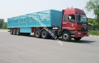 China 13m-3 Axles-45T-Rail Side Flat Bed container semi trailer supplier
