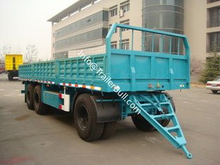 China 27 Feet-3 Axles-Draw Bar Rail Side Flat Bed Trailer supplier