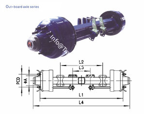China American Type axles Out–board Axle 8T-20T supplier