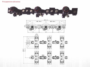 China Tri Suspension Pendel Axle-90T,120T,150T supplier
